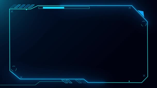 Technology HUD Loop Animation. Frame border HUD element. HUD viewfinder ...