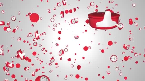 Falling Clocks Background, Animation, Rendering, Time Travel Concept, Loop, 4k — Stock Video ...