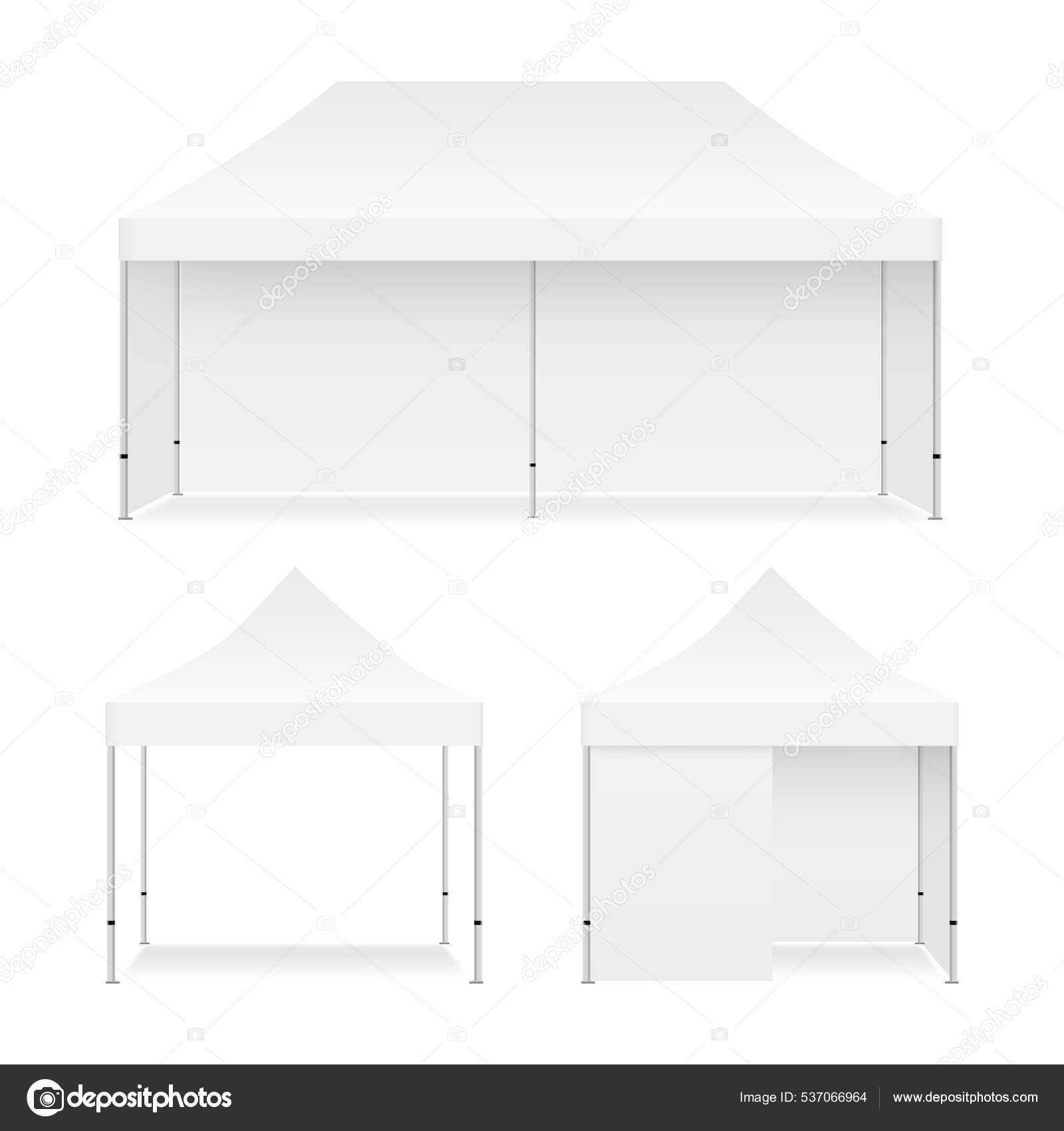 Outdoor Canopy Tent Rectangular Square Mockup Isolated White Background ...