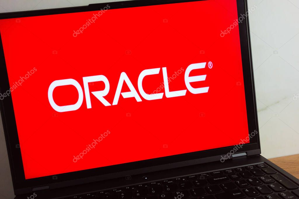 KONSKIE, POLAND - July 11, 2022: Oracle computer technology corporation ...