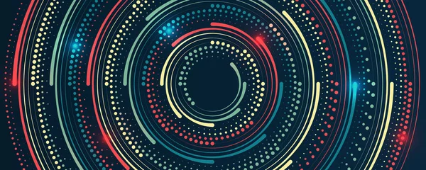 Visualization Sorting Data Abstract Flow Information Circles Binary Code Vector Stock Vector