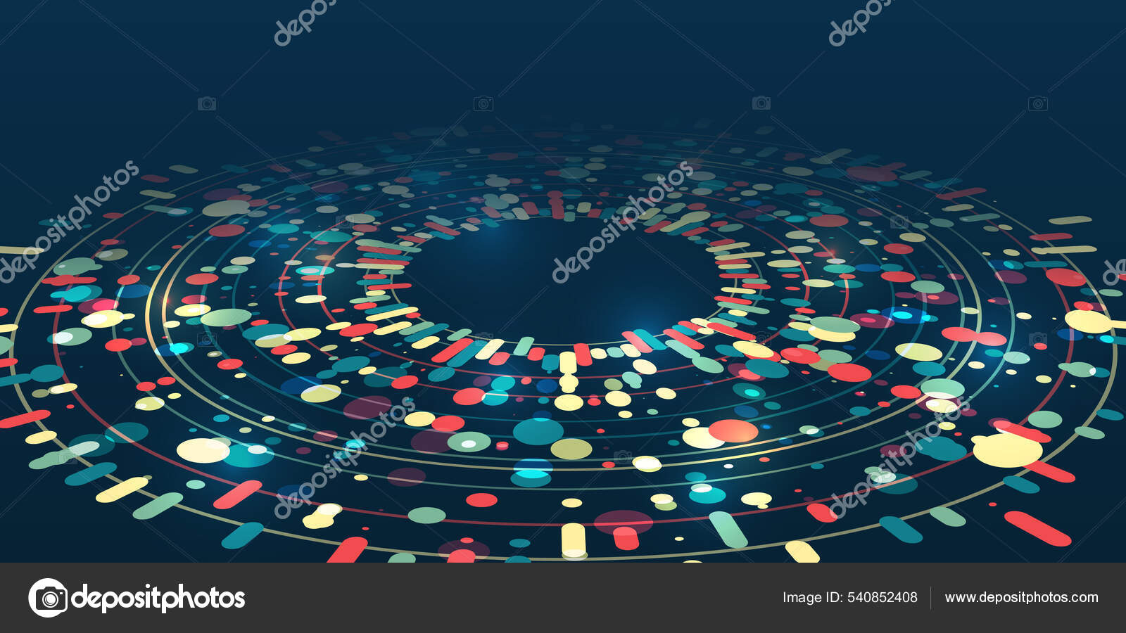 Data Sorting Process Big Data Stream Futuristic Infographics File ...