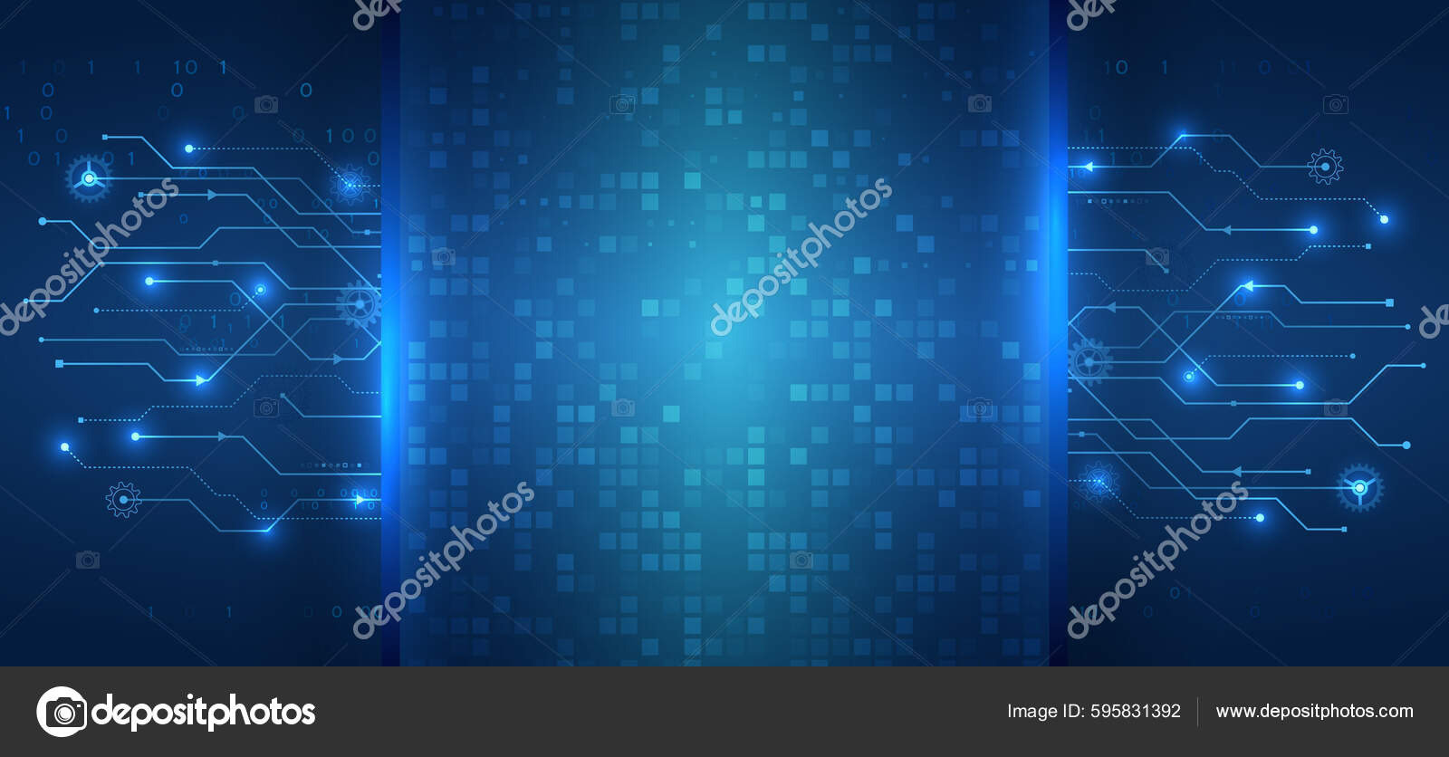 Technology Innovation Concept Template Background Sci Artificial ...