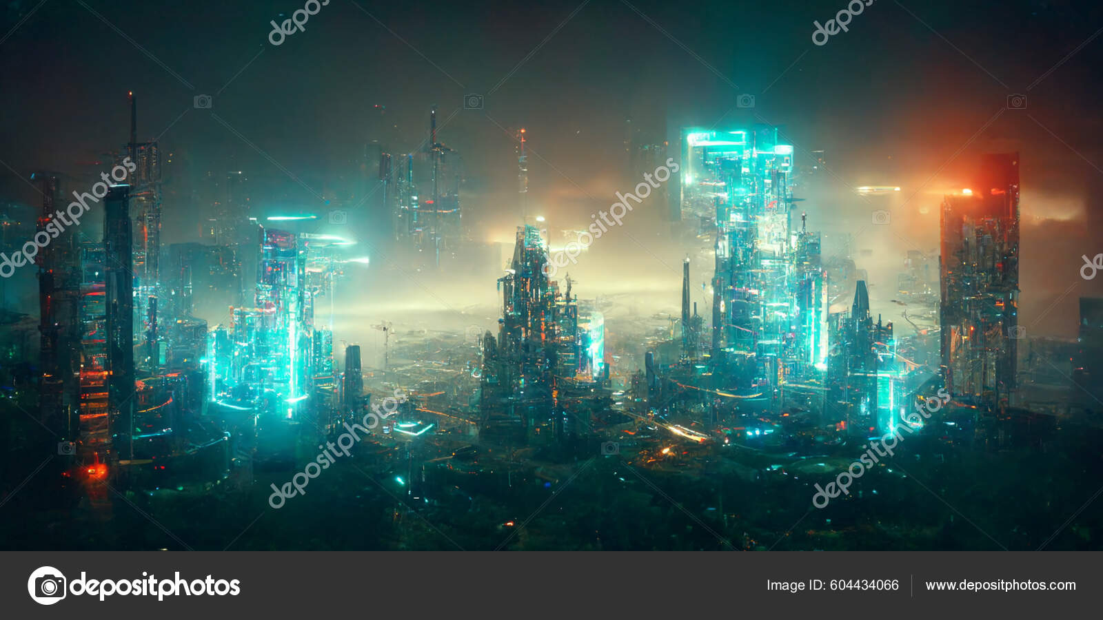 Building House Tech Technology Modern City Cyber City Cyber Stock Photo ...