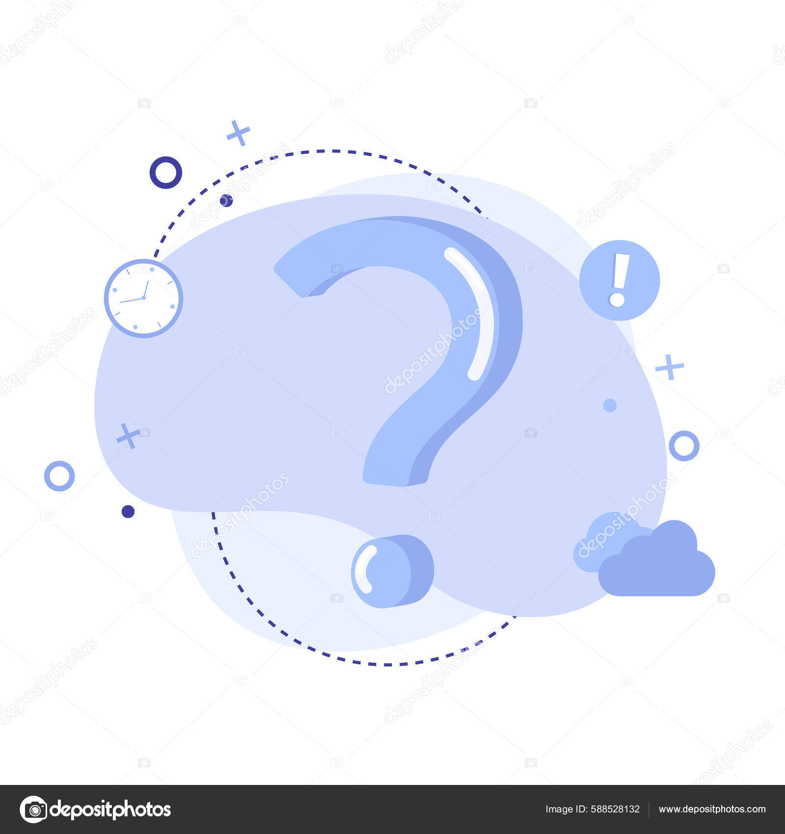 Flat Vector Illustrations Question Mark Frequently Asked Questions Faq ...