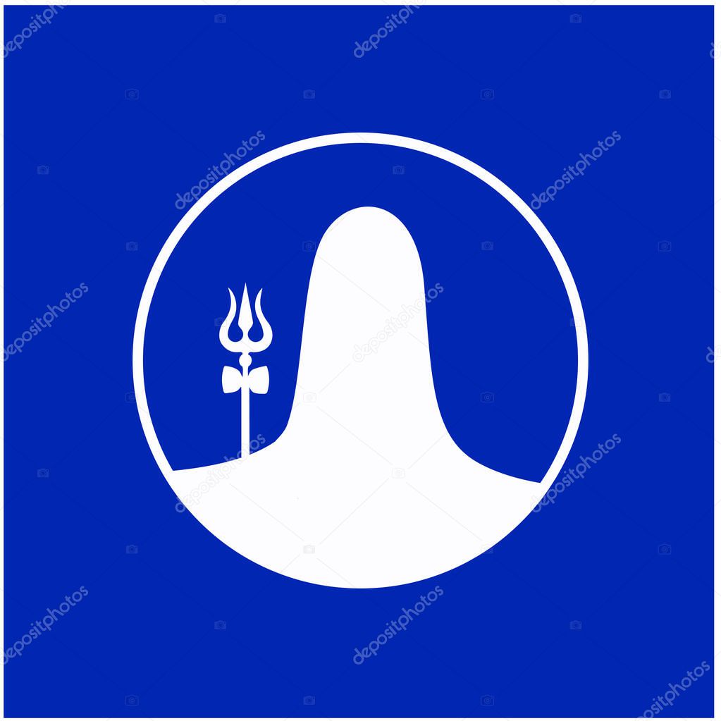 Lord Amarnath (SEÑOR SHIVA) Icono del vector Linga. Shiv Shankar ...