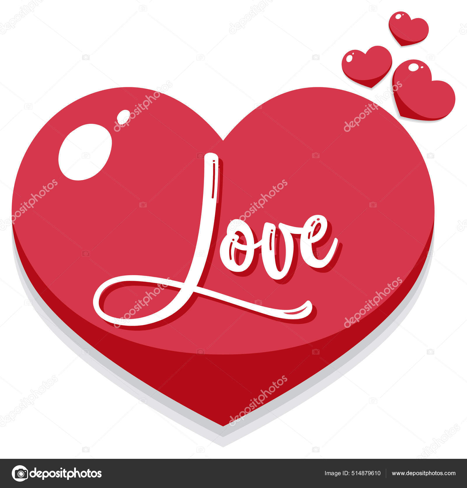 Isolated Heart Icon White Background Illustration Stock Vector by ...