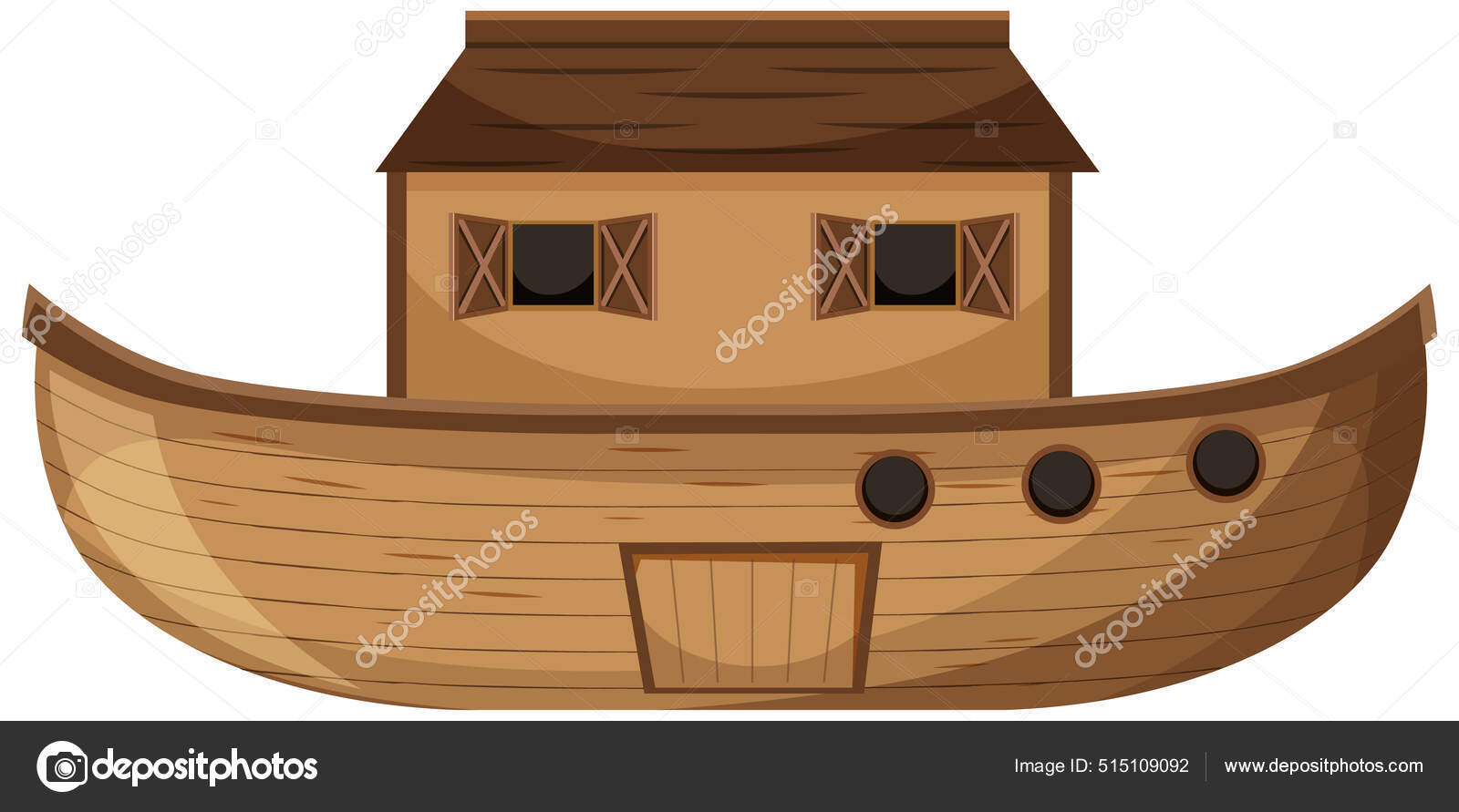 Ilustracin De Dibujos Animados El Arca De No Aislado