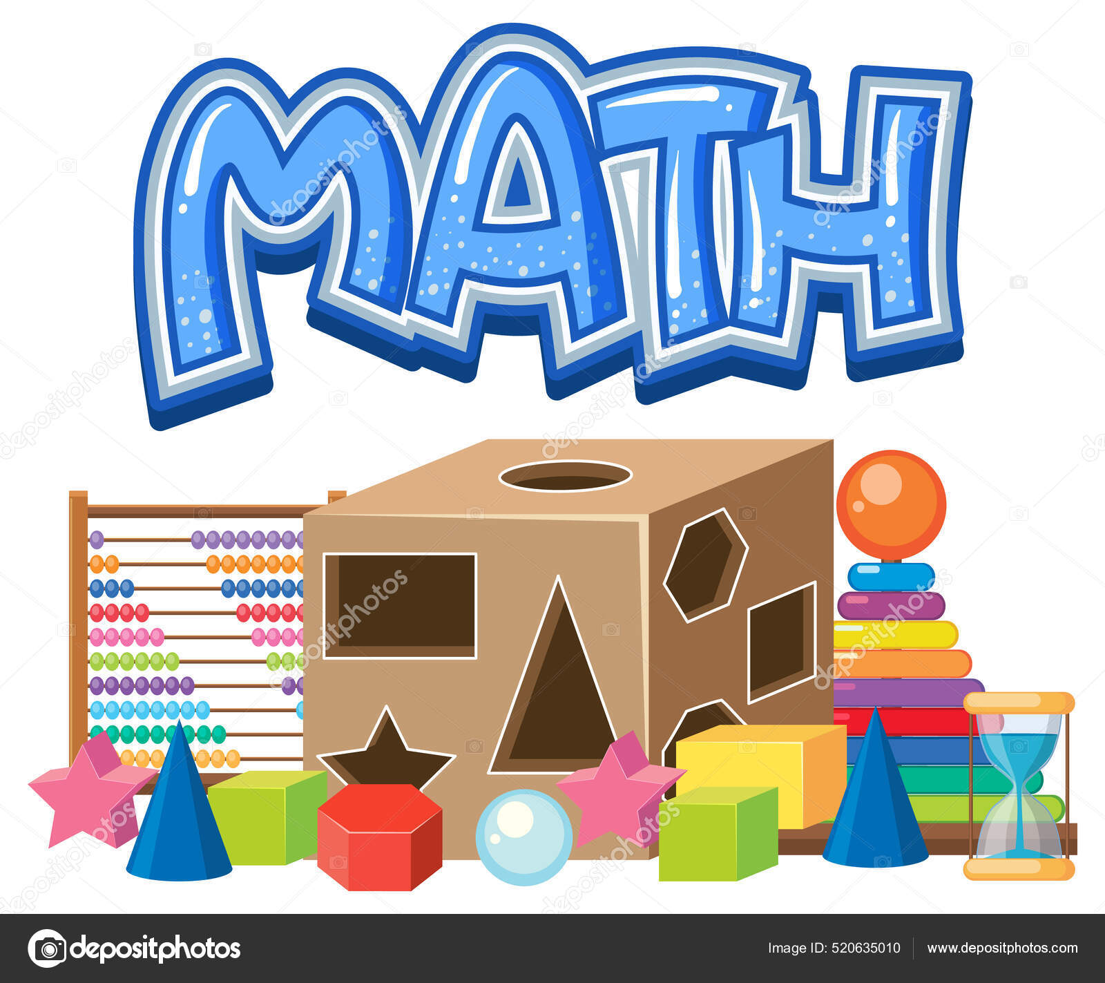 Isolado Mathematics Fonte Banner Ilustração Vetor de ©brgfx 520635010