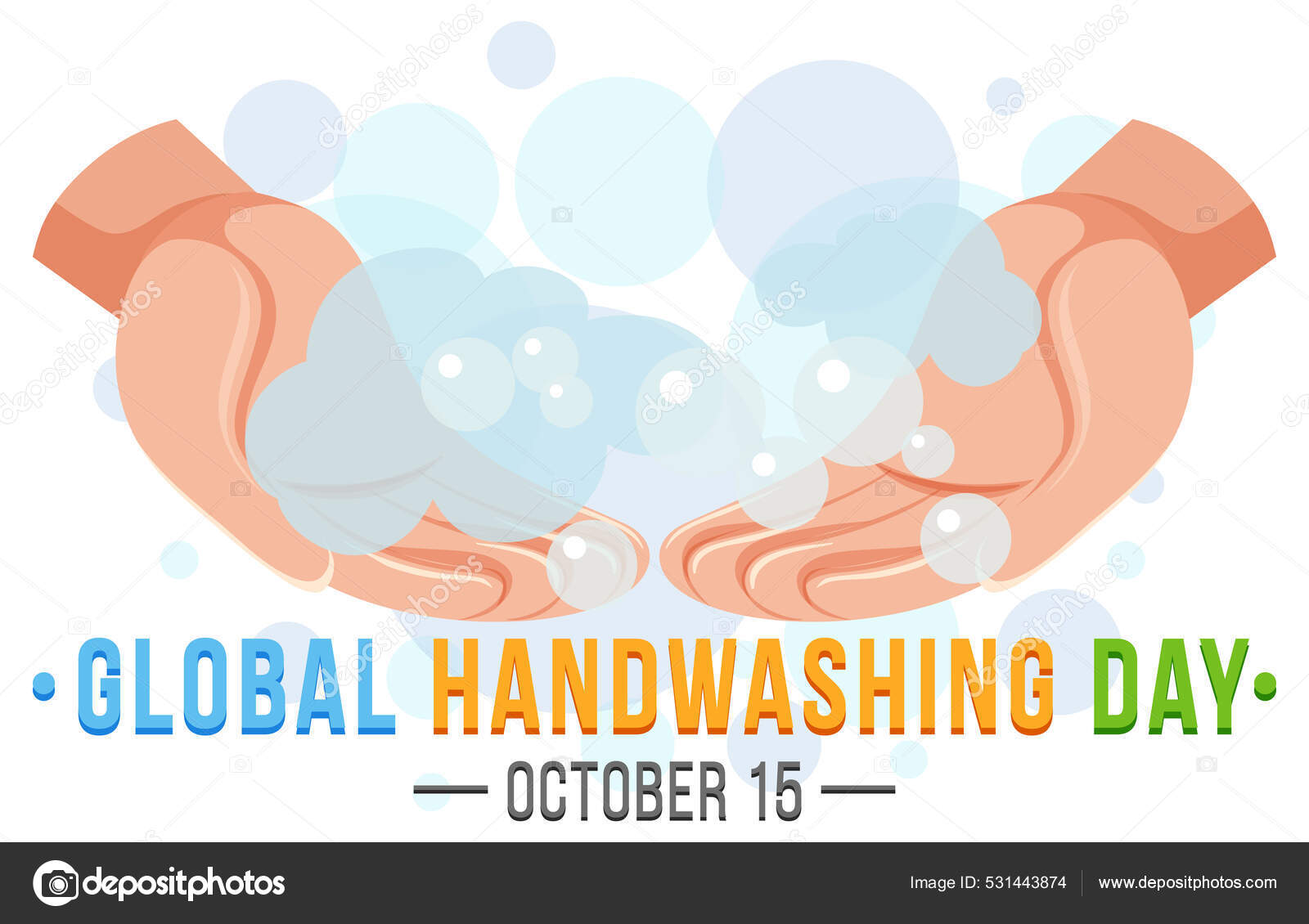 Global Handwashing Day Banner Design Illustration Stock Vector Image By