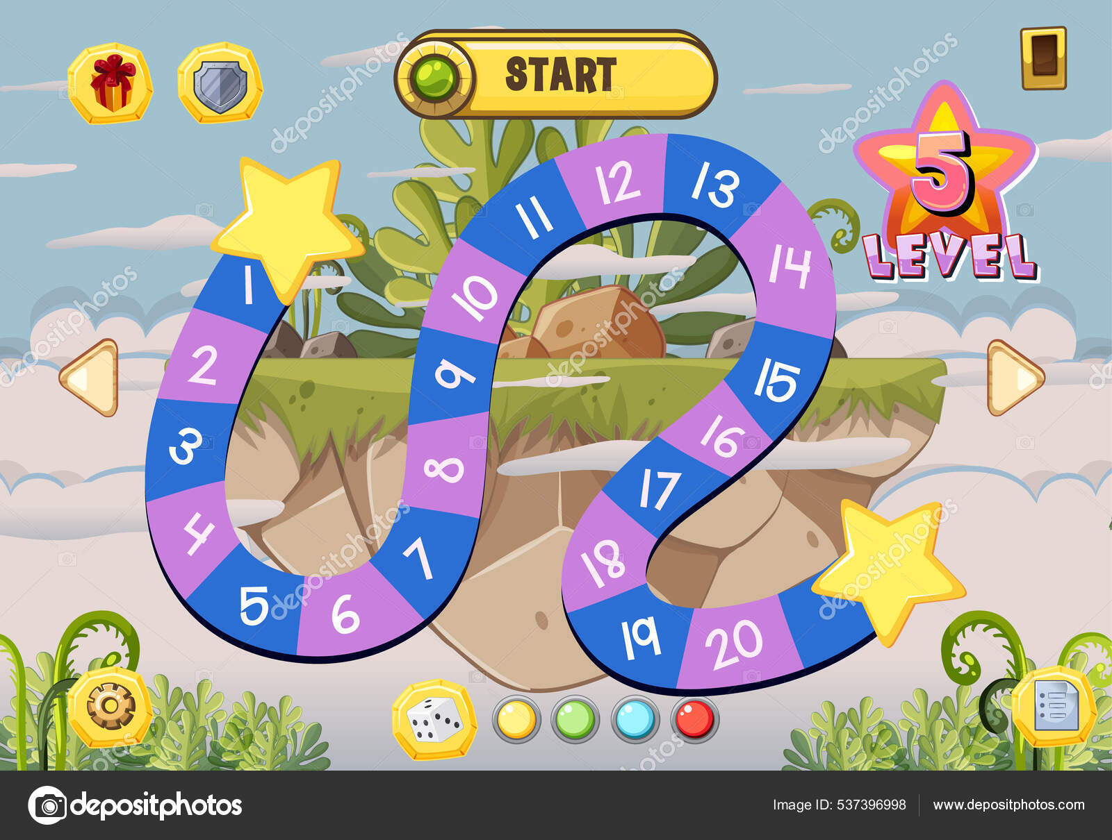 Counting Number Game Template Kid Illustration Stock Vector by ©brgfx ...