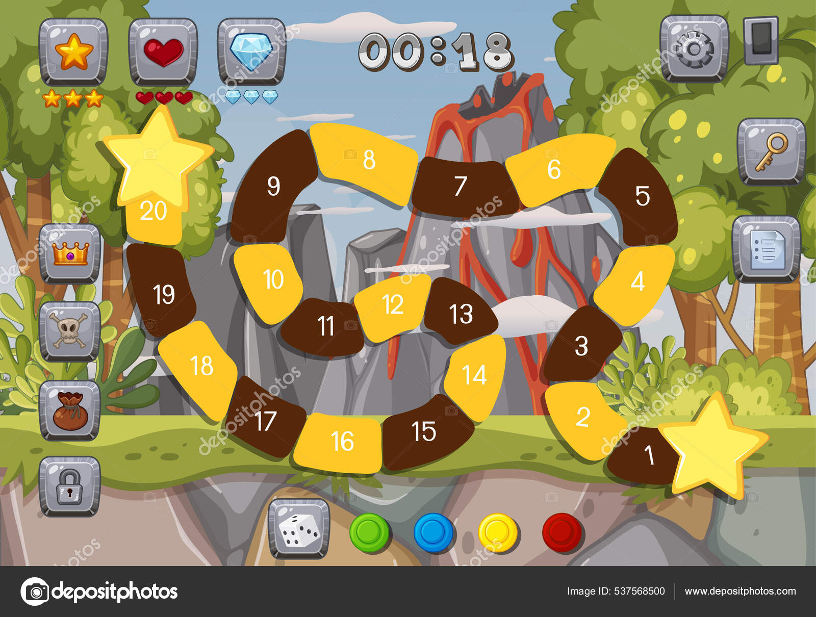 Counting Number Game Template Kid Illustration Stock Vector Image by ...