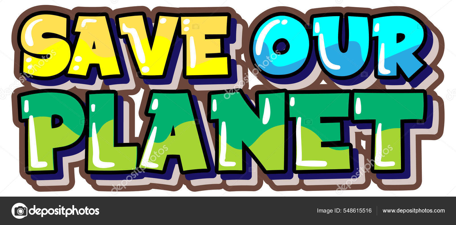 Our Planet Typography Logo Design Illustration Stock Vector Image by ...