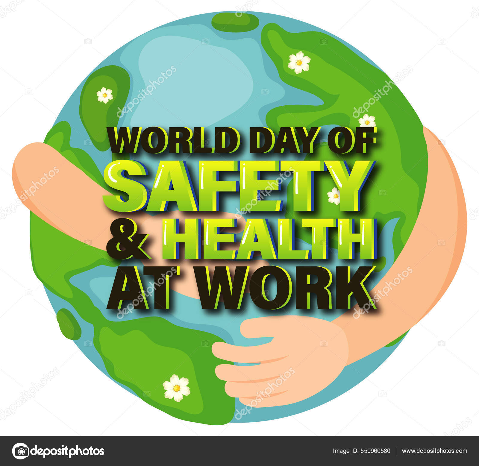 Poster Design World Day Safety Health Work Illustration Stock Vector By