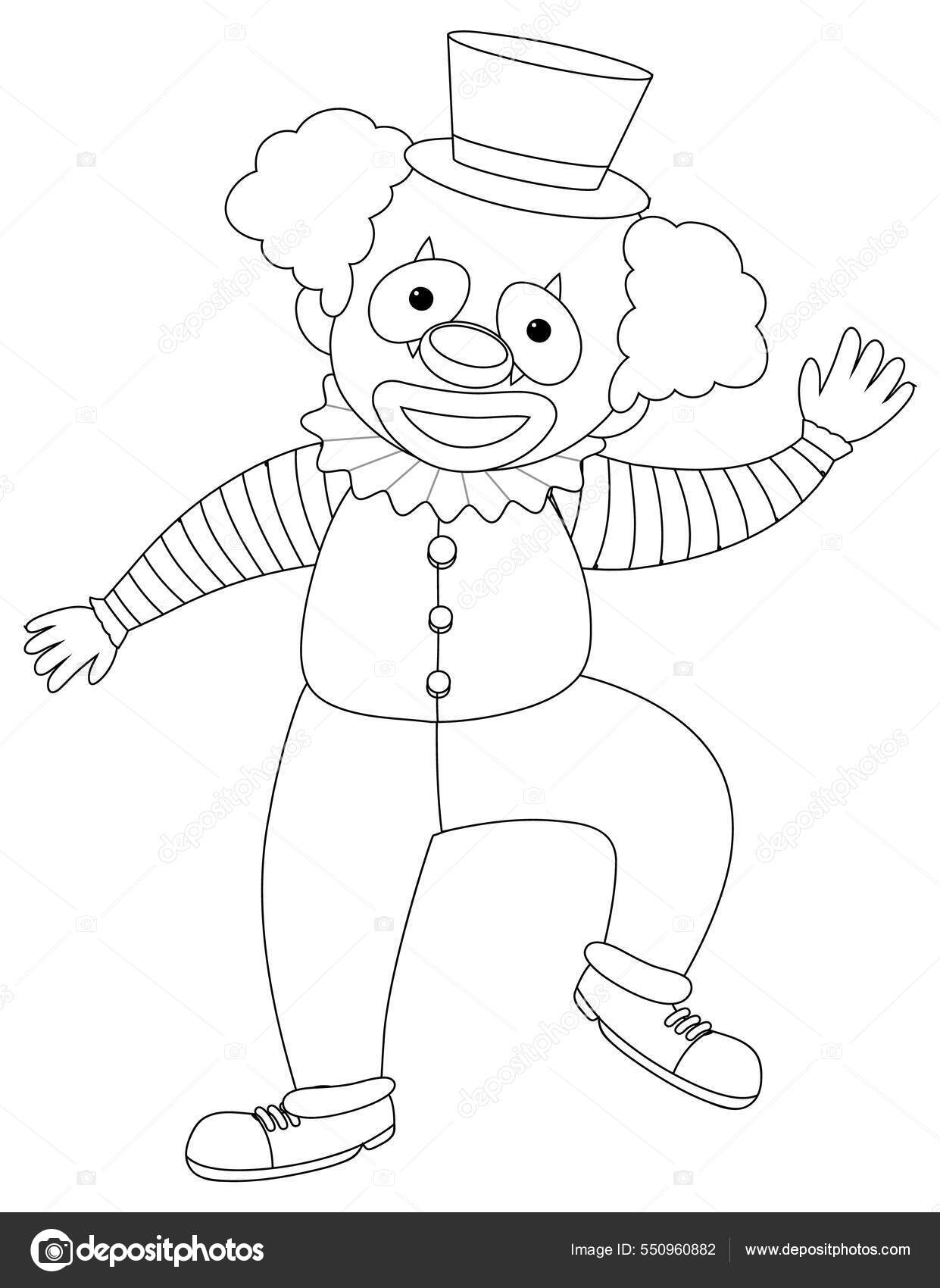 Contour Doodle Clown Pour Illustration Coloration Vecteur par ©brgfx ...