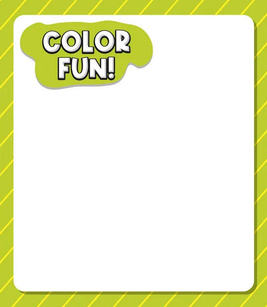 Cute Blank Color Border Worksheet Illustration Stock Vector by ©brgfx ...