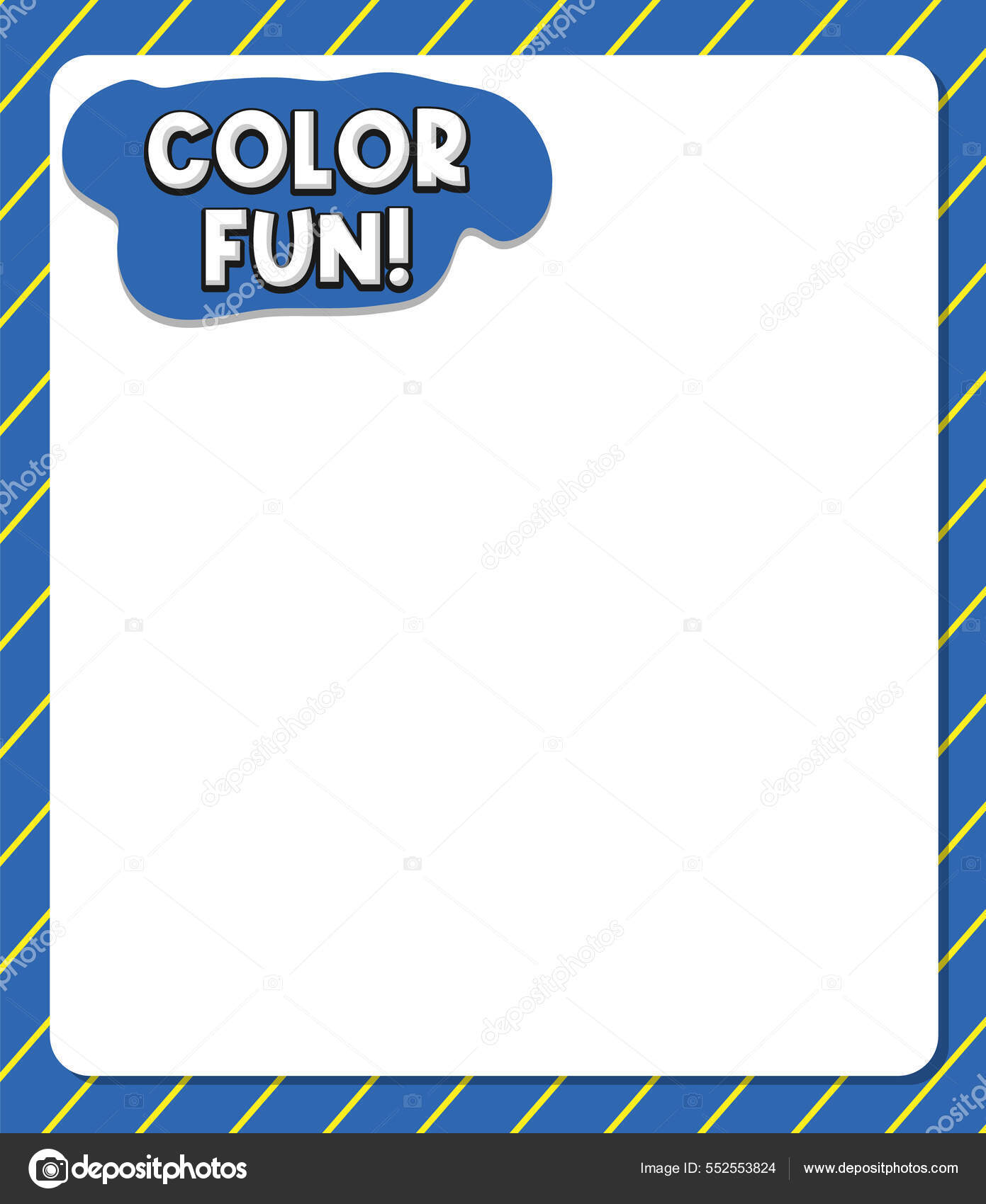 Worksheets Template Color Fun Text Illustration Stock Vector by ©brgfx ...