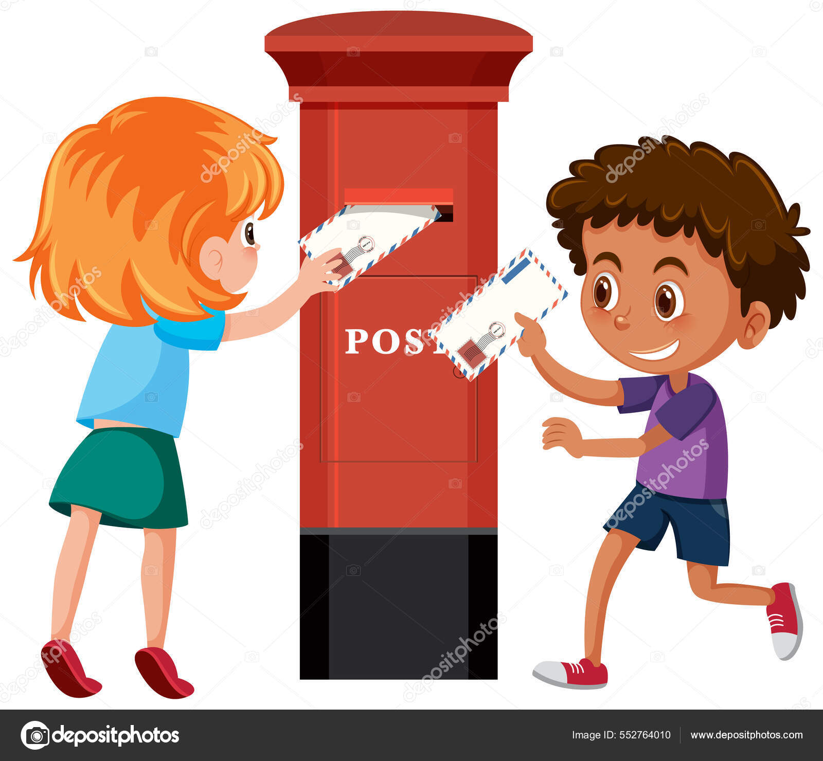 Post Box Cartoon