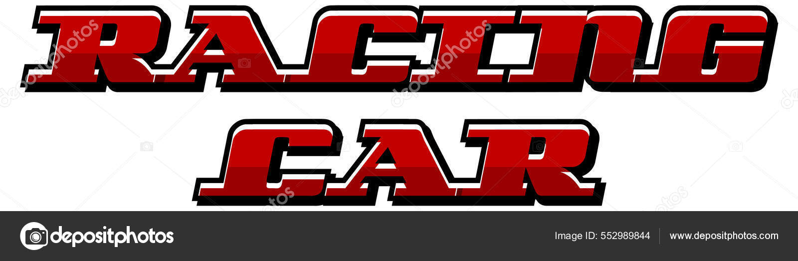 Racing Car Typography Design Illustration Stock Vector by ©brgfx 552989844