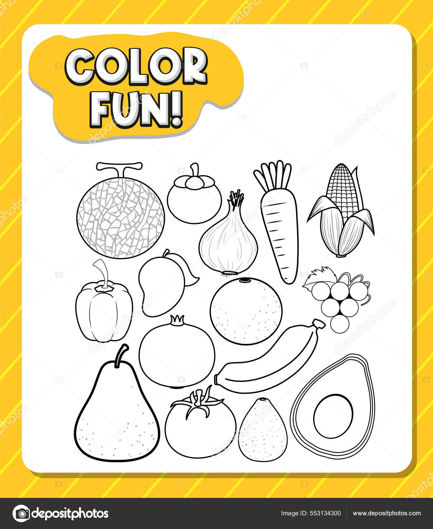 Colouring Worksheet Student Illustration Stock Vector by ©brgfx 553134300