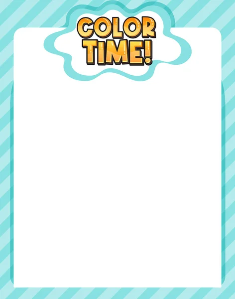 Worksheets Template Color Fun Text Illustration Stock Vector by ©brgfx ...