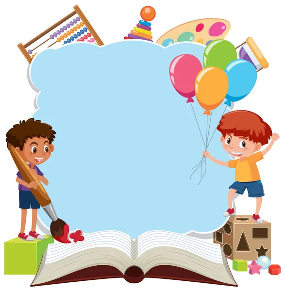 Books Border Template