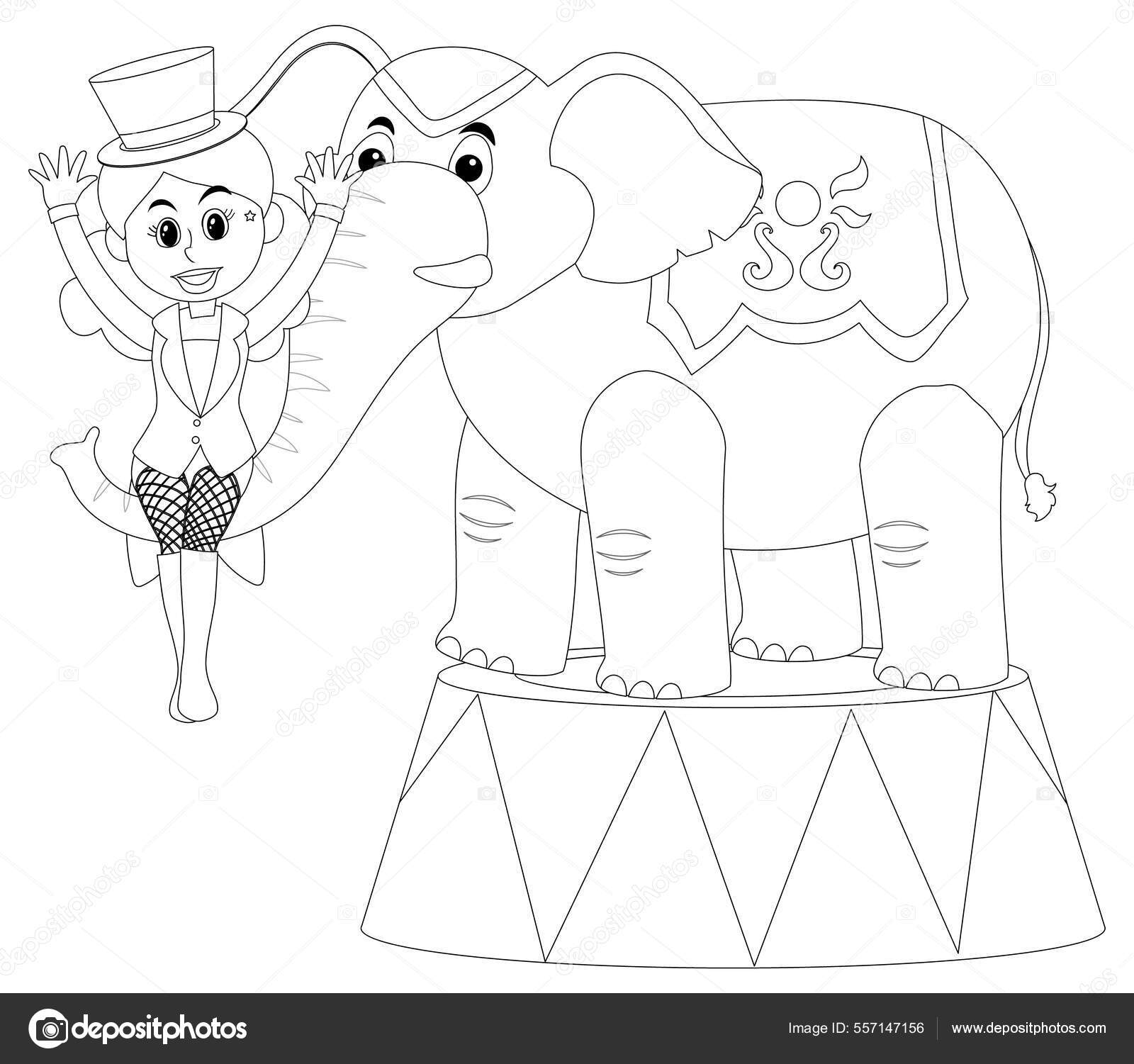 Clipart De Circo En Blanco Y Negro