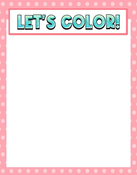 Cute Blank Pink Color Border Worksheet Illustration Stock Vector by ...