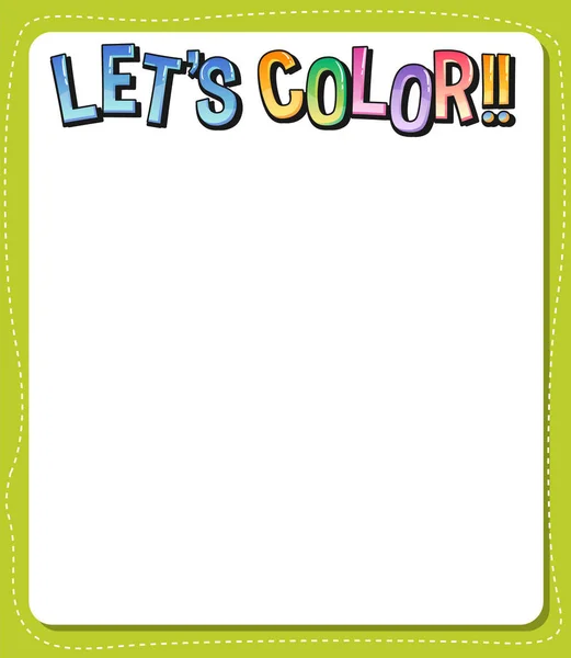Worksheets Template Color Fun Text Illustration Stock Vector by ©brgfx ...