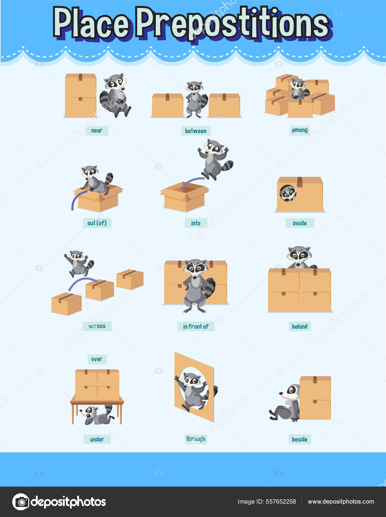 Hojas De Trabajo Sobre Preposiciones De Lugar