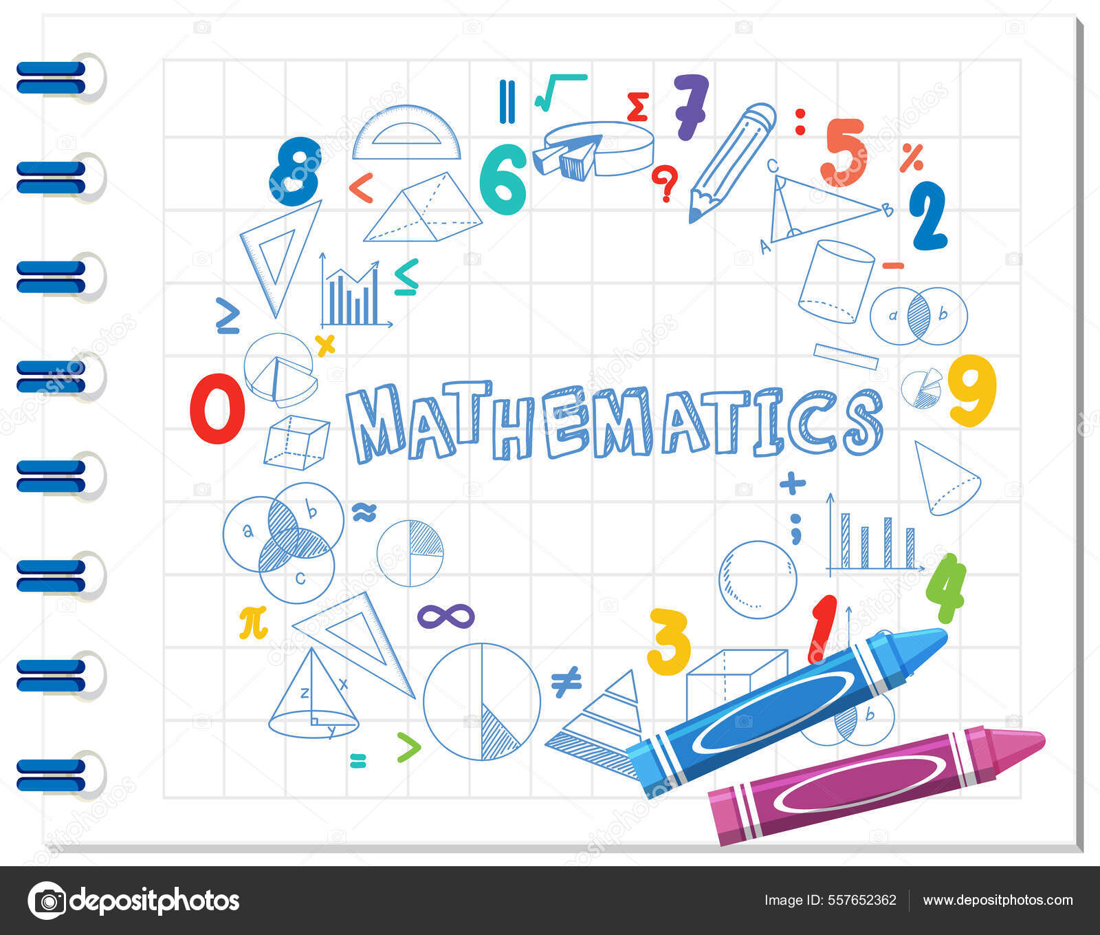 Doodle Math Formula Mathematics Font Notebook Illustration Stock Vector ...