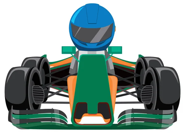 Seorang Pria Mengemudi Formula Satu Balap Mobil Ilustrasi Vektor Stok ...