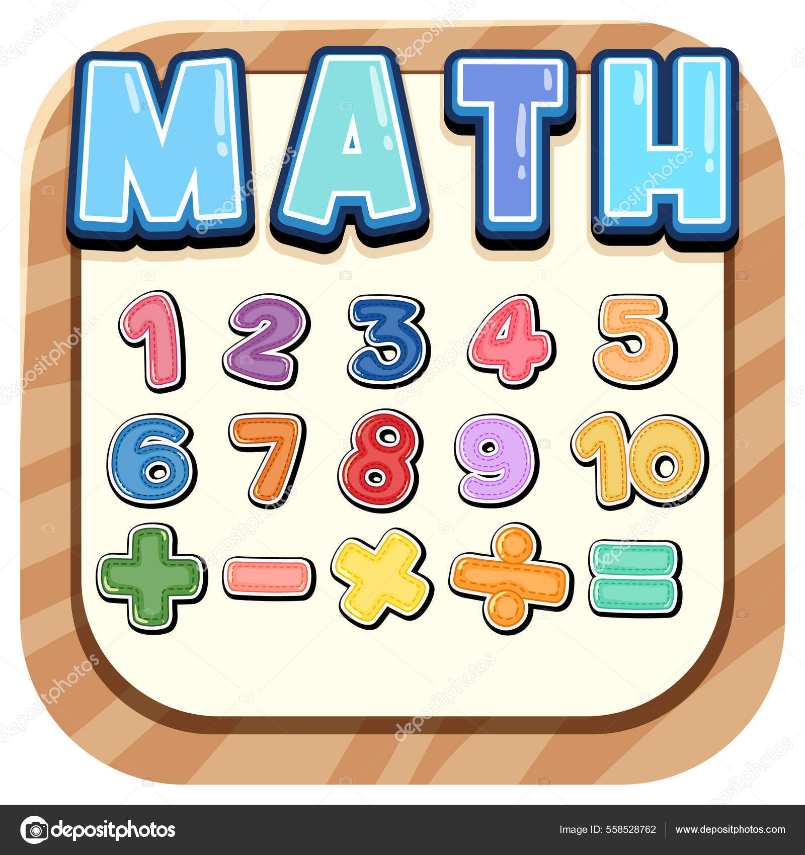 Image vectorielle Compter Nombre L'illustration Des Symboles ...