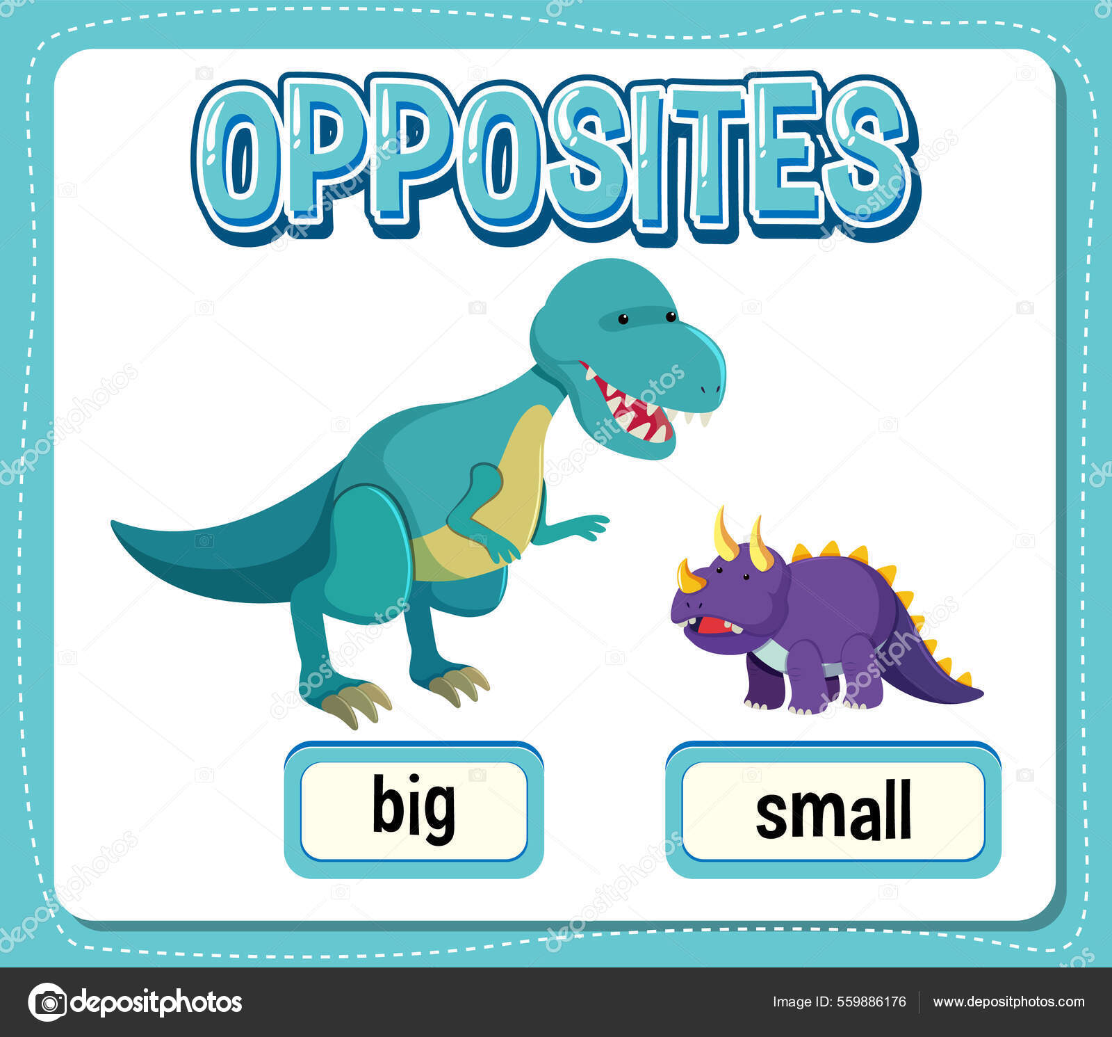 Words Big Small Illustration Stock Vector by ©brgfx 559886176