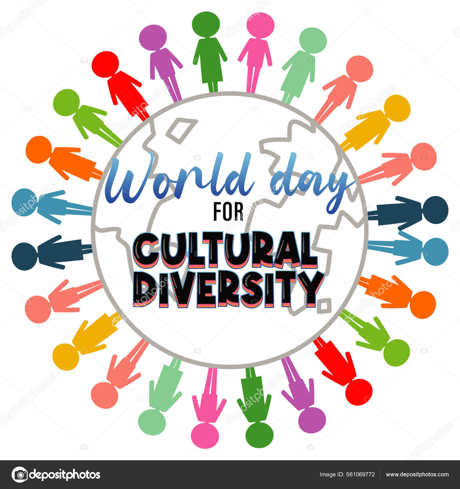 Poster Design World Day Cultural Diversity Illustration Stock Vector by ...
