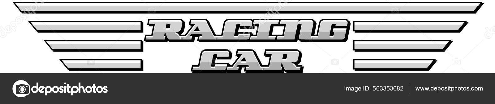 Racing Car Typography Design Illustration Stock Vector by ©brgfx 563353682