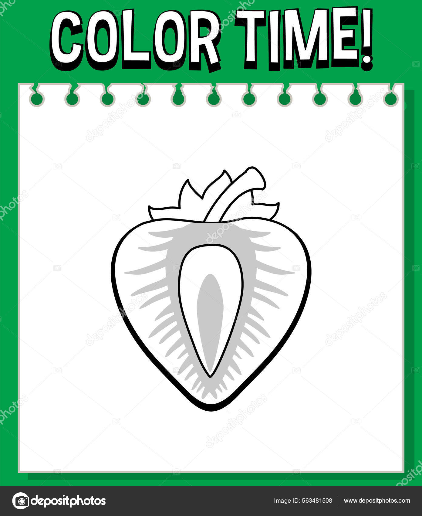 Worksheets Template Color Time Text Illustration Stock Vector by ©brgfx ...