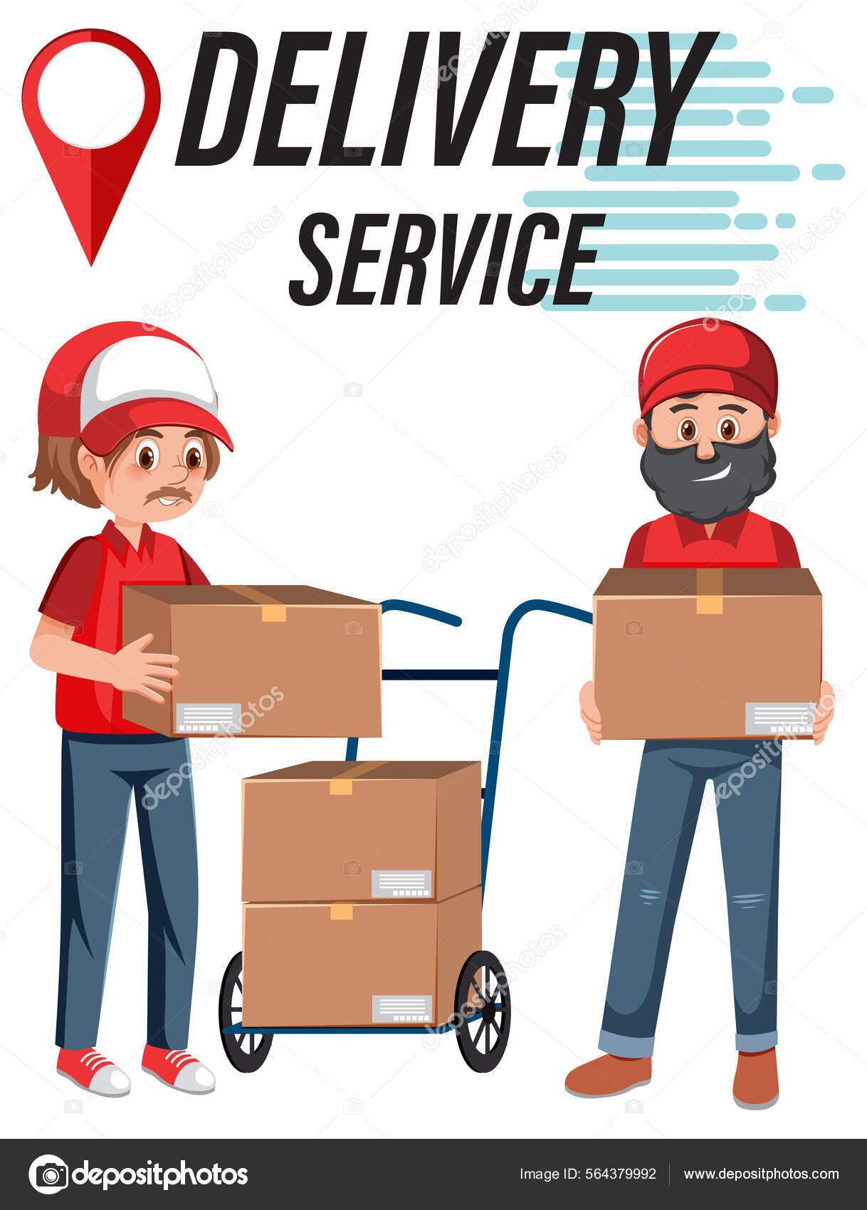 Delivery Man Package Illustration Stock Vector by ©brgfx 564379992