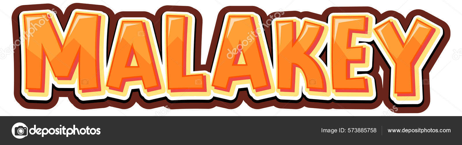 Malakey Isolated Word Text Illustration Stock Vector by ©brgfx 573885758