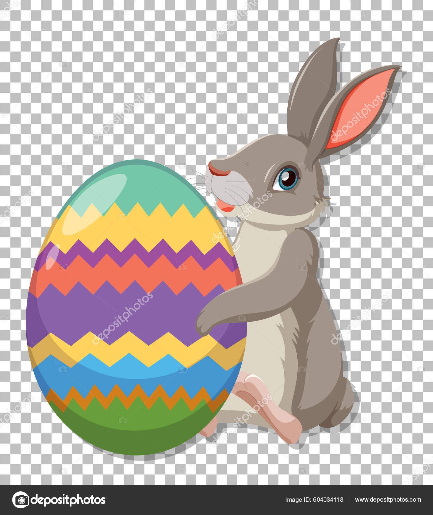 Cute Rabbit Grid Background Illustration Stock Vector by ©brgfx 604034118