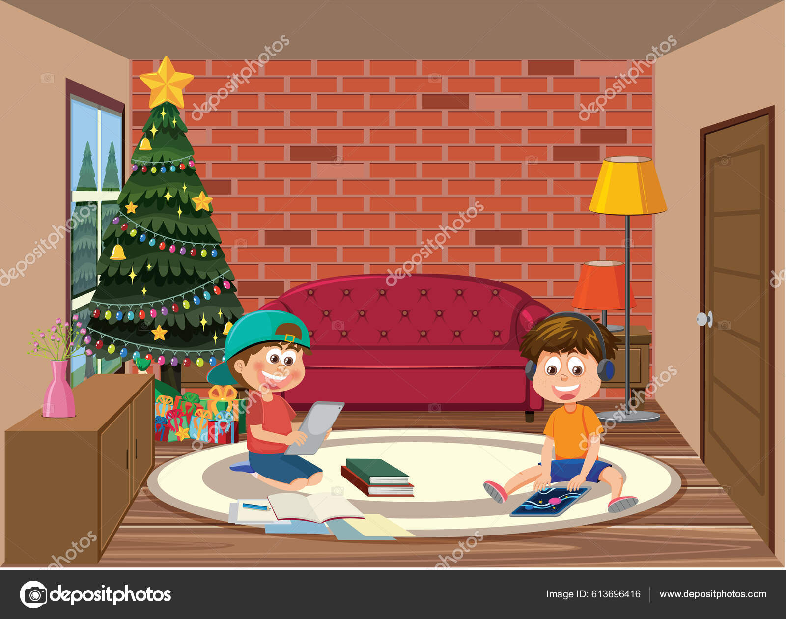 Kids Learning Online Home Illustration Stock Vector by ©brgfx 613696416 Kids Learning Online Home Illustration Stock Vector by ©brgfx 613696416