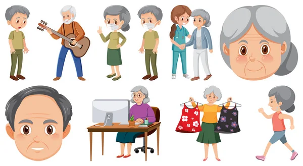 Group Of Elderly People Clipart