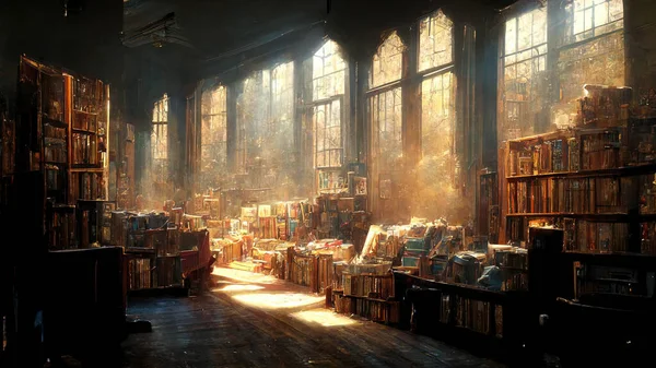 Fantasy Library Wallpaper
