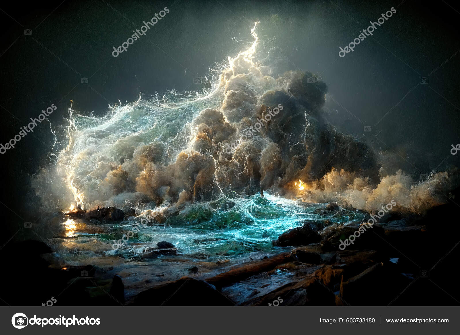 Ocean Storm Background