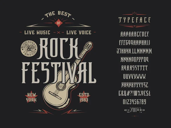 Rock font imágenes de stock de arte vectorial | Depositphotos