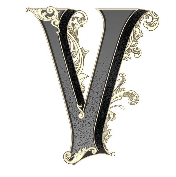 Letter V In Calligraphy