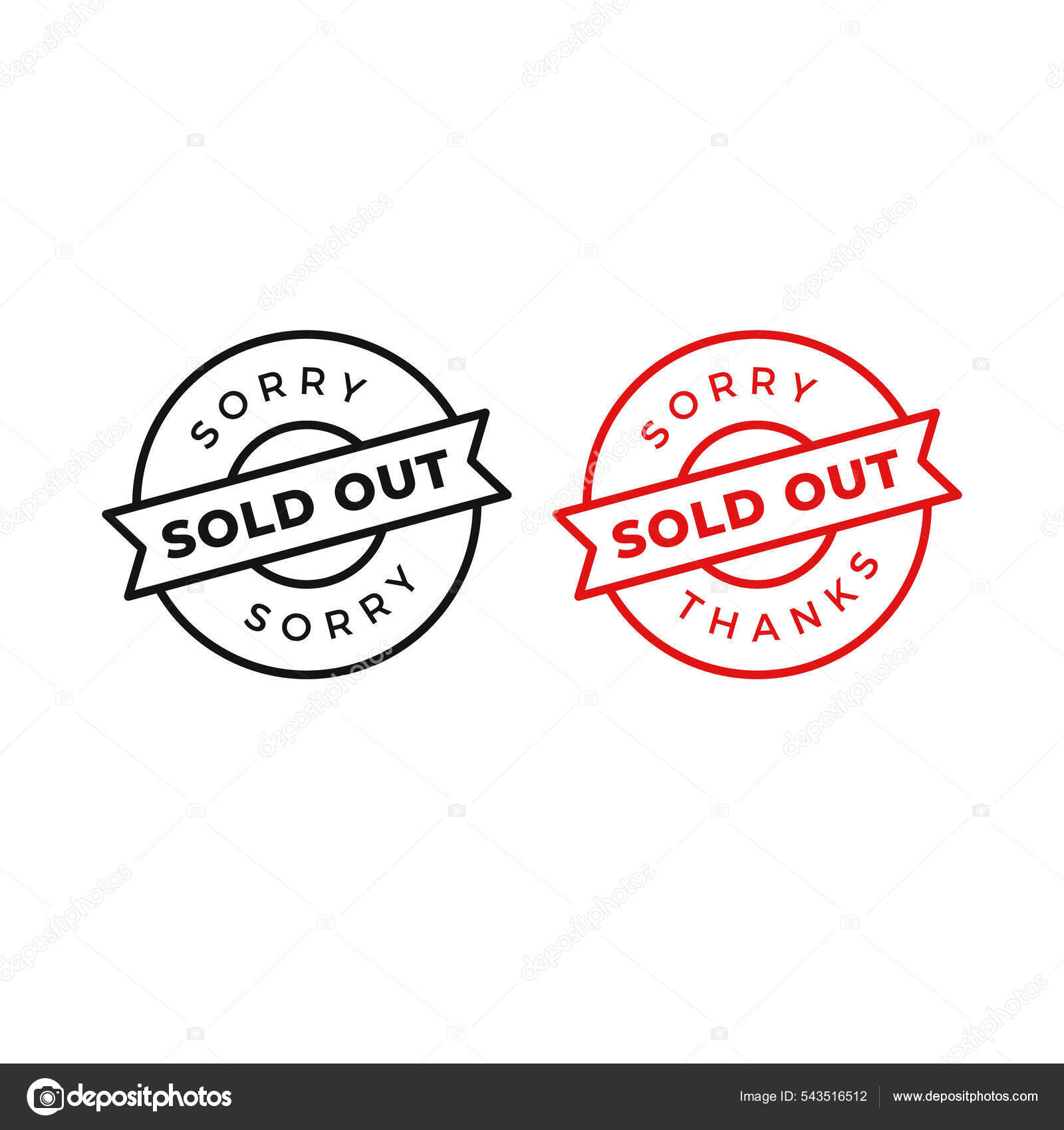 Sold Out Stamp Label Vector Design Stock Vector Image by ©1arts #543516512