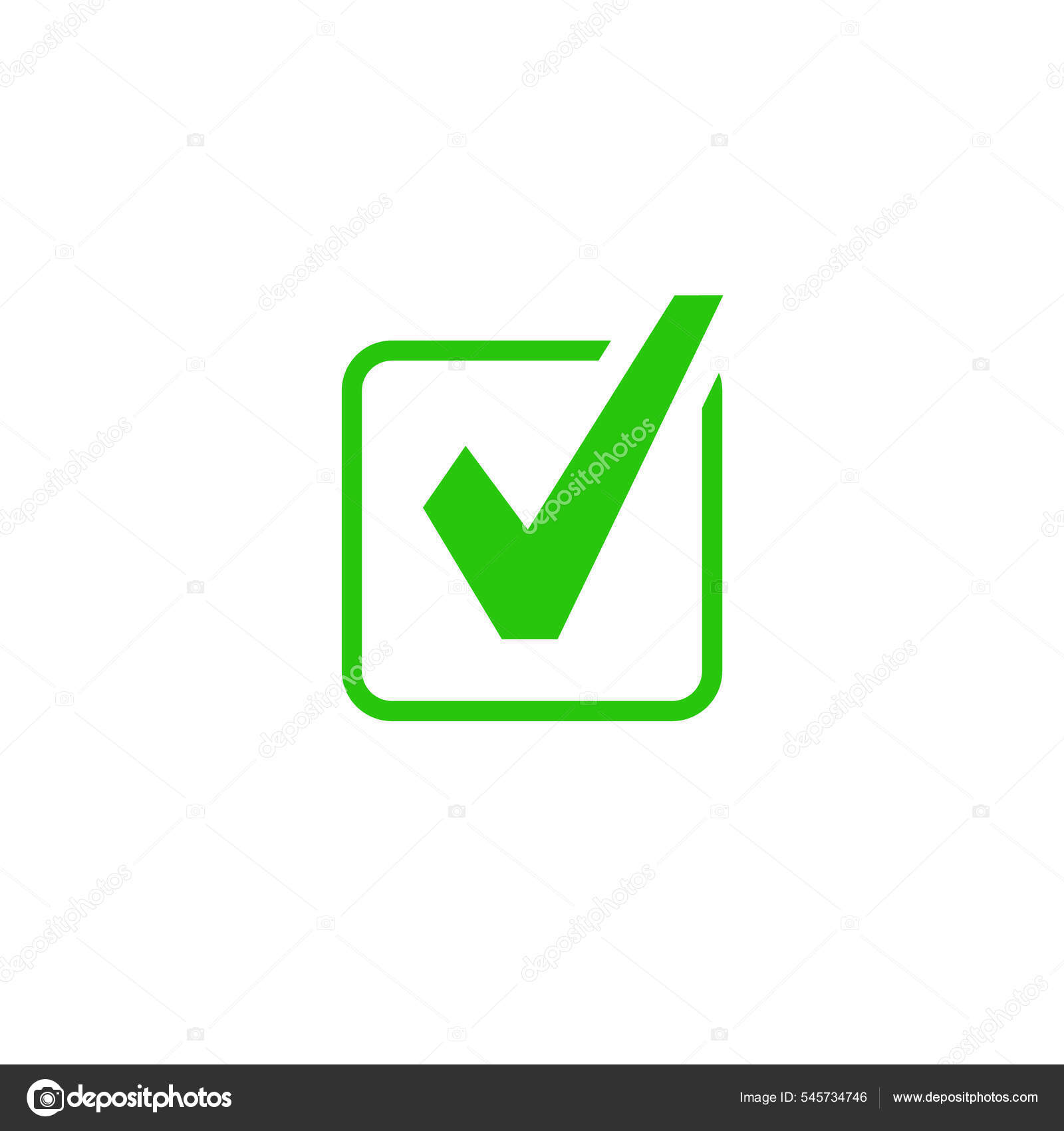 Tick Check Mark Icon Symbol Stock Vector by ©1arts 545734746
