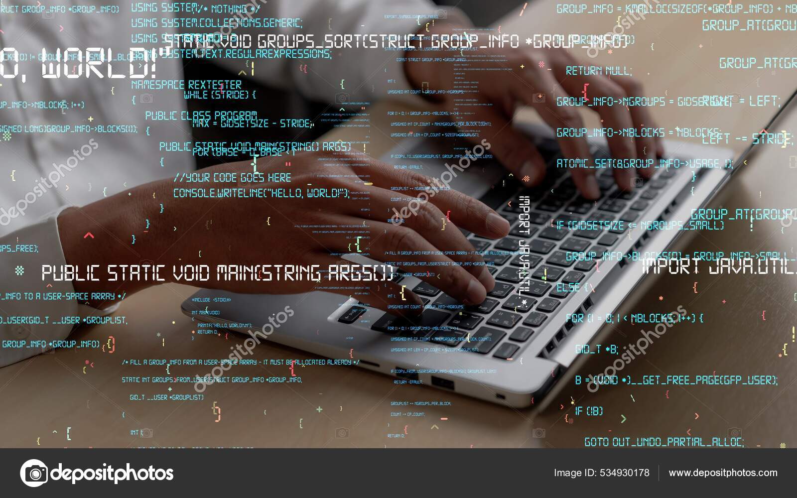 Conceptual programming and coding of future software — Stock Photo ...