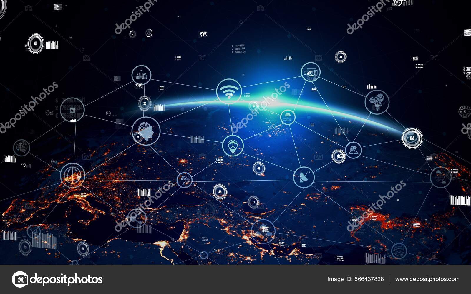 5G Communication Technology of Internet Network conceptual — Stock ...